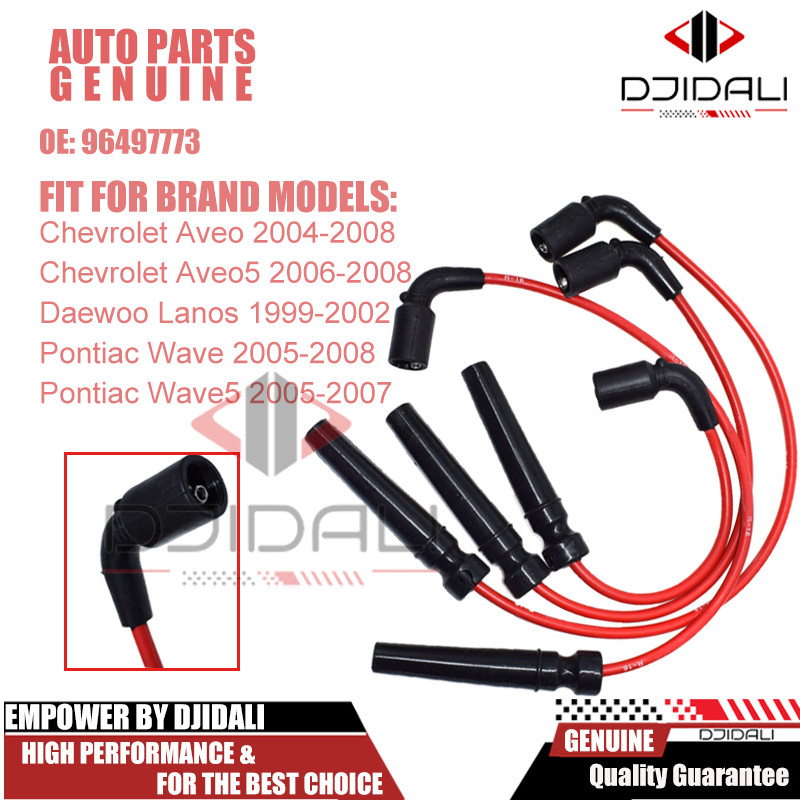 หัวเทียนจุดระเบิดชุดสายไฟ 8 มม. สําหรับ Chevrolet Aveo 2004-2008 Aveo5 ...