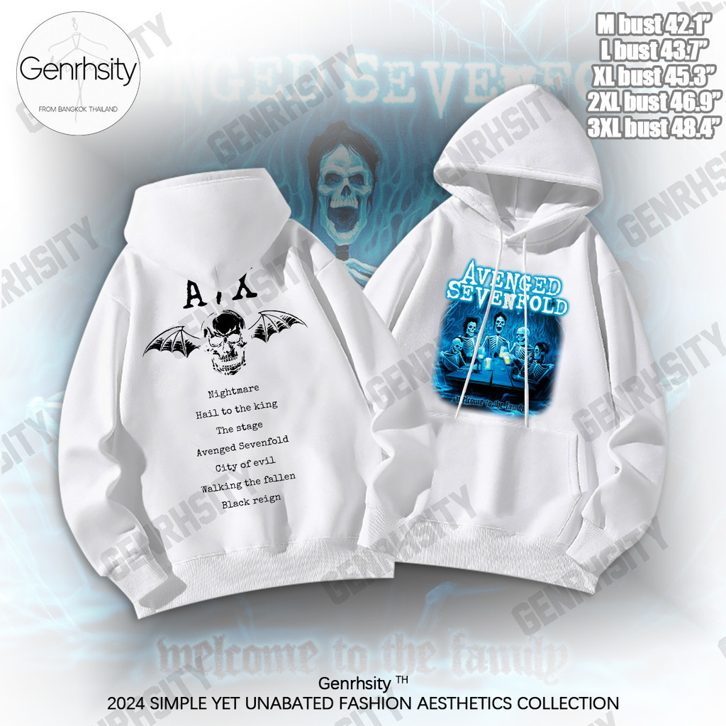 เสื้อฮู้ด A7x เสื้อกันหนาวลําลอง มีฮู้ด ผ้าฝ้าย ลาย Hoodie Y2k Avenged ...