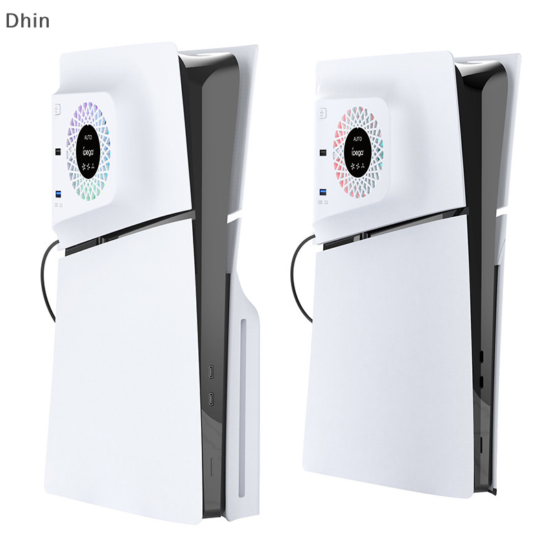 [Dhin] พัดลมระบายความร้อนควบคุมอุณหภูมิ PS5 SLIM พร้อมคูลเลอร์ + USB ...