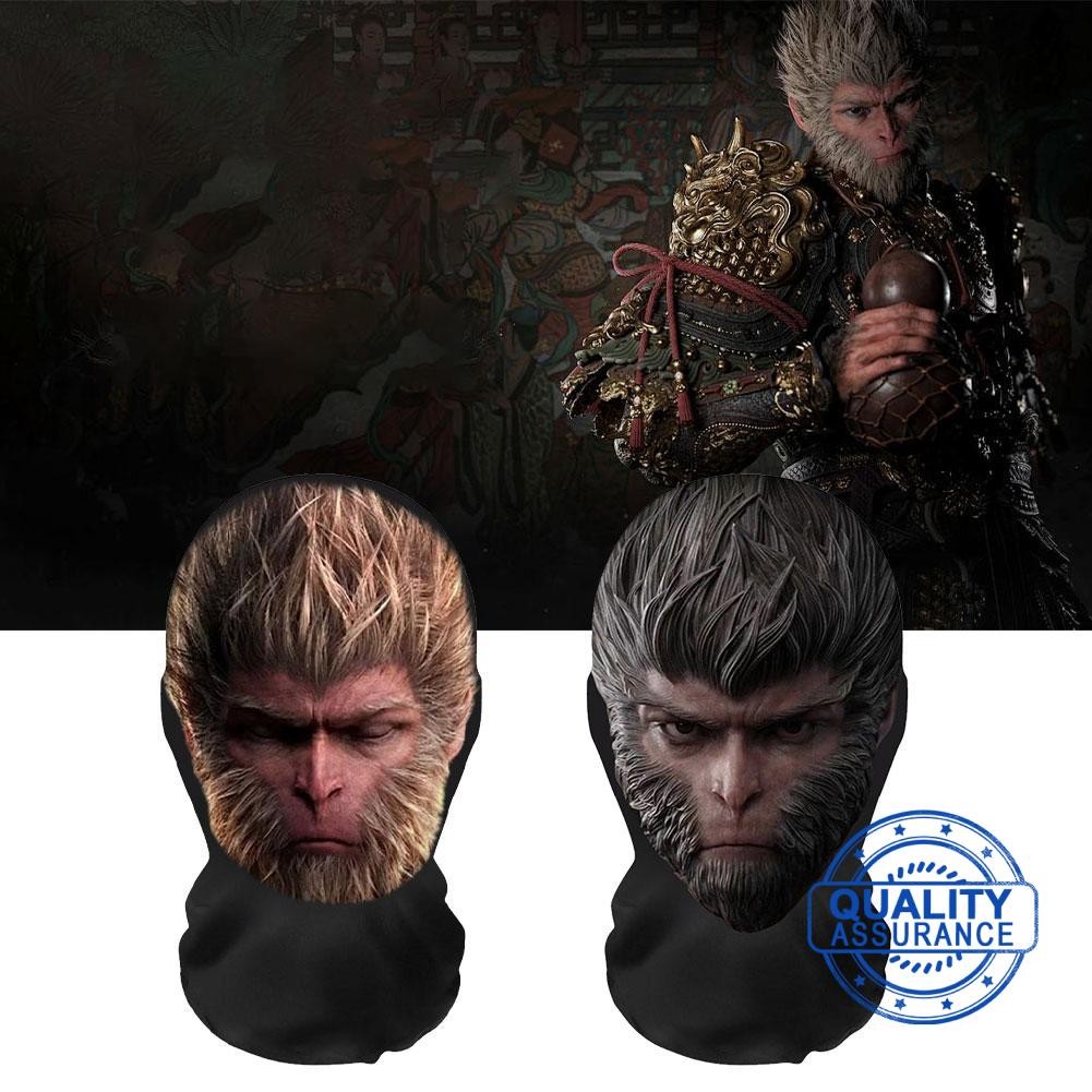 Black Mythical Goku Human Face Show Spoof Spoof Headgear, Face 3d Masks ...