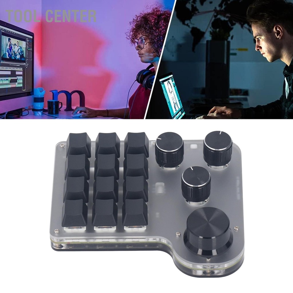 Tool Center USB Mini Macro Mechanical Gaming คีย์บอร์ด C BT 2.4G 3 โหมด ...