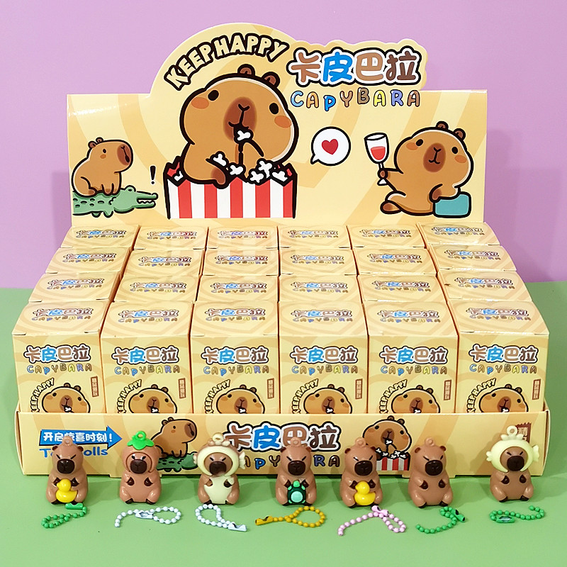 24 กล่องการ์ตูนอะนิเมะตาบอดกล่องพวงกุญแจจี้ของขวัญเล็ก ๆ น้อย ๆ ภาพวาด ...