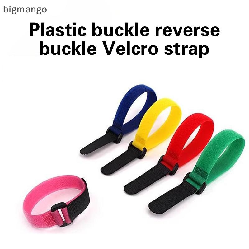 [bigmango] Velcro Zip Ties แรงดันไฟฟ้าไนลอนย้อนกลับหัวเข็มขัดซิปผูกสาย ...