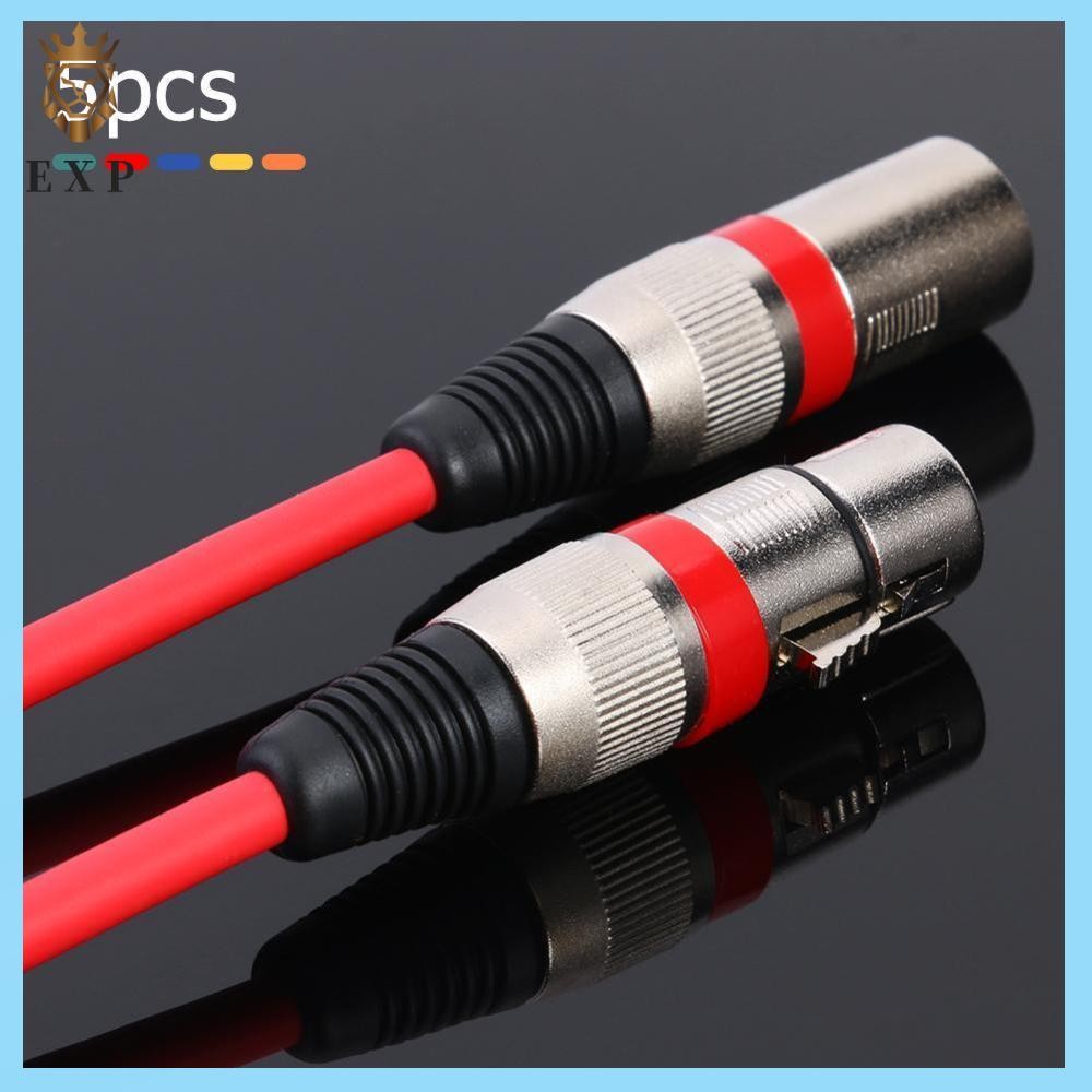 [explosion1.th] สายเคเบิล 3Pin XLR 5 ชิ้นชายกับหญิง M/F ฟอยล์ + สายสัญญาณเสียงโล่แบบซ่อน ...