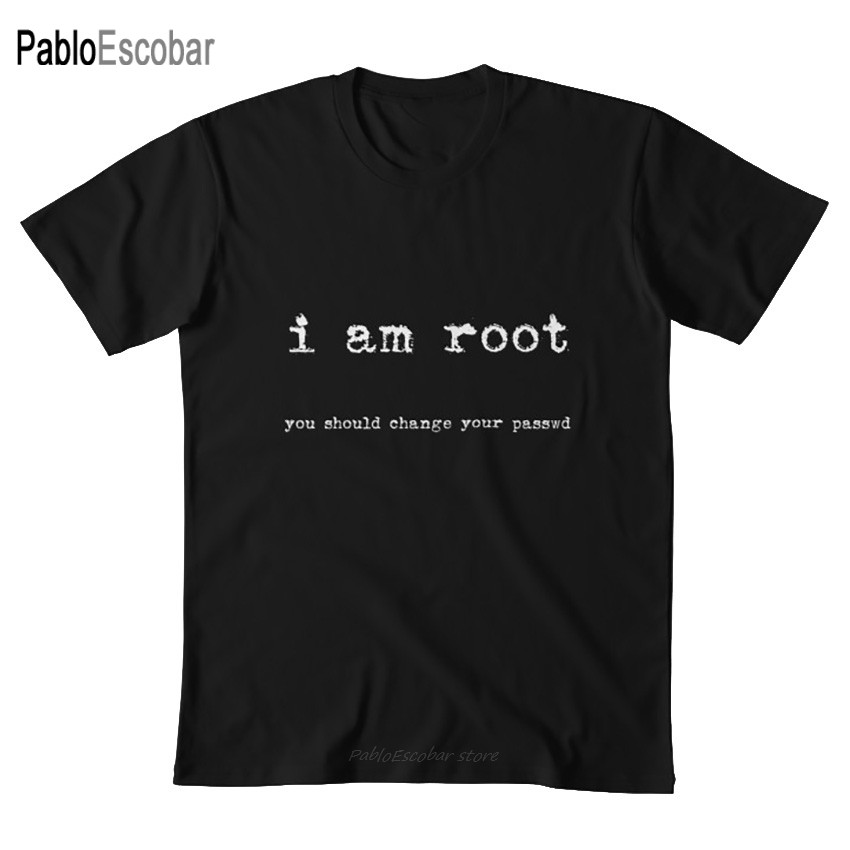 I am root T เสื้อรากรหัสผ่าน passwd sudo linux unix command line sh ...