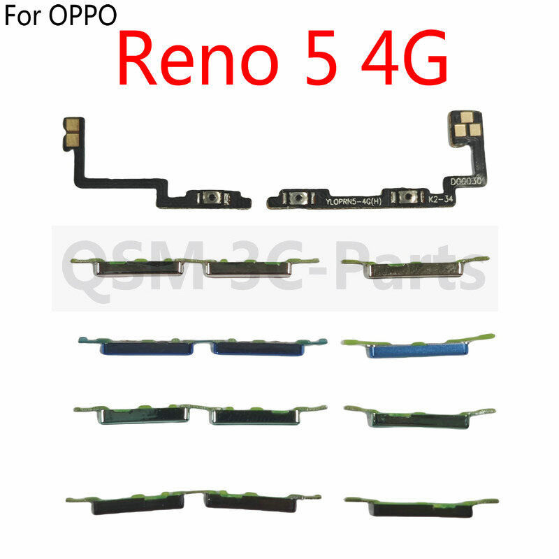 สําหรับ OPPO Reno 5 4G เปิดปุ่มสวิทช์ด้านข้างปุ่มปรับระดับเสียง Flex ...