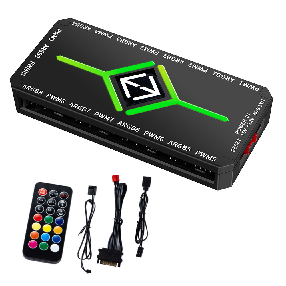 ODL 1 ถึง 9 3 ใน 1 5V 3 ขา ARGB Controller พัดลมระบายความร้อน Hub SATA ...