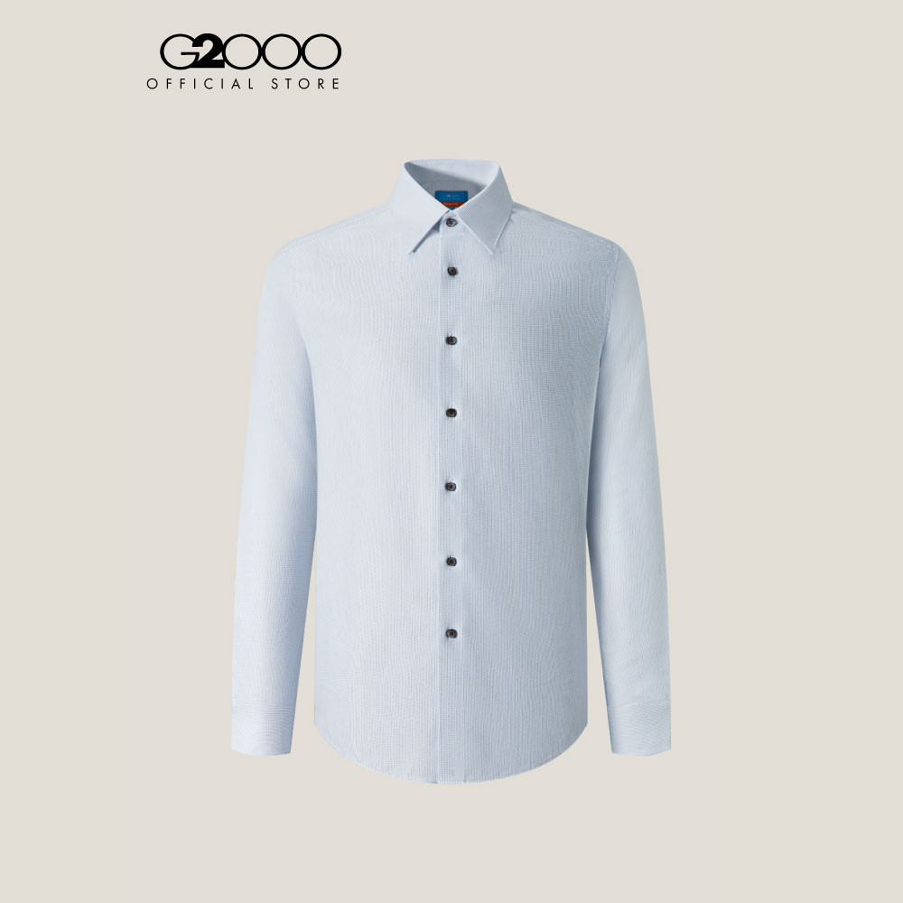 G2000 เสื้อเชิ้ตแขนยาวแบบทางการสำหรับผู้ชาย Smart Fit รุ่น 5112021262 BLUE | Shopee Thailand