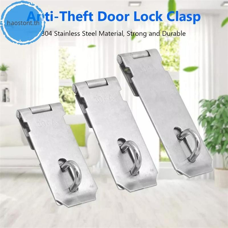Hastont สแตนเลสสตีลกุญแจ Clasp Gate Hasp Staple ประตู 90 องศา Latches ...