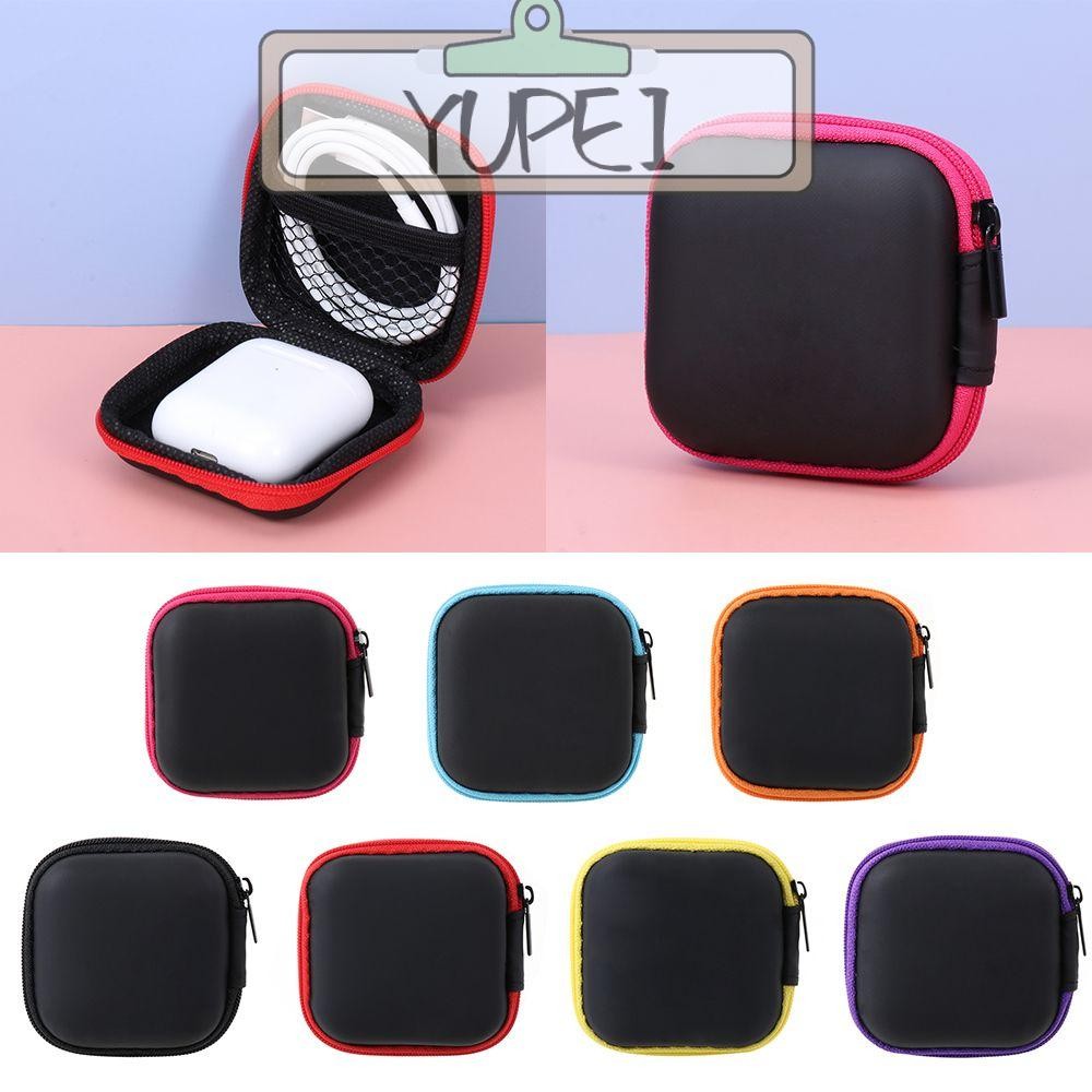 YUPEI หูฟัง Hard Square Shaped Earbuds Cable Box Organizer Box | Shopee ...