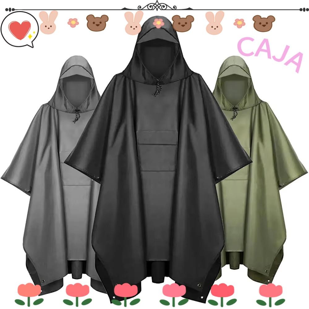 CAJA1 เสื้อกันฝนกลางแจ้ง,เสื้อปอนโชฝนกันน้ํา 3 in 1, แขนคลุมด้วยผ้ามัล ...