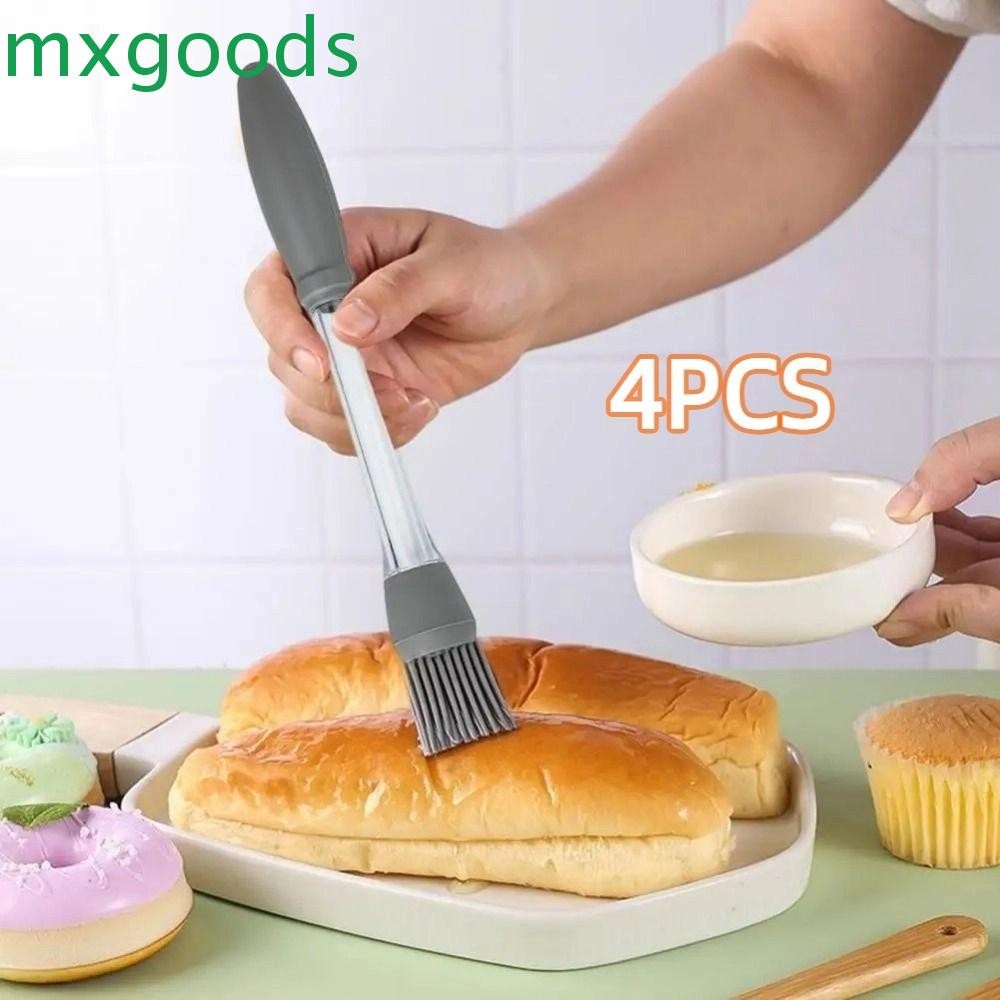 MXGOODS แปรงน้ํามันซิลิโคน 4 ชิ้น, แปรง Basting การดูดซึมน้ํามันไม่ติดสําหรับทําอาหาร, แปรงขนม ...