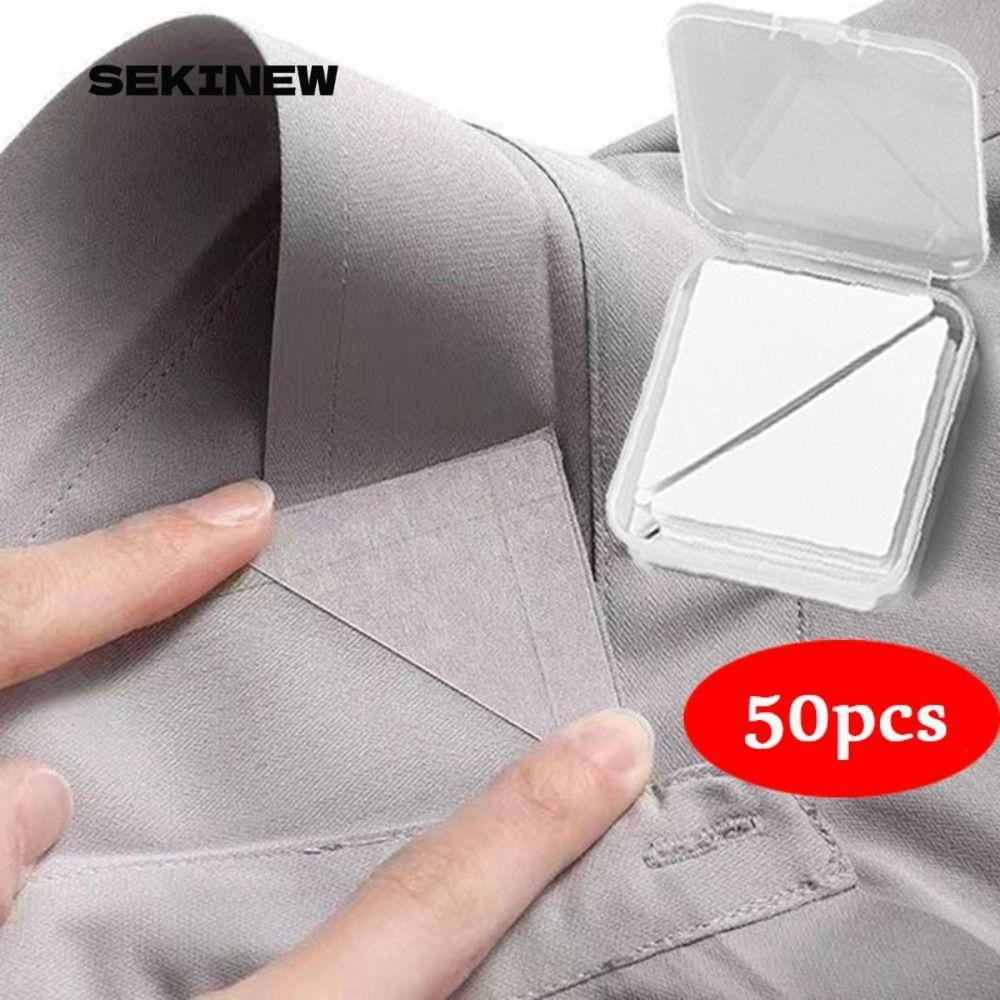 SEKINEW 50PCS Collar Fixed Pads, Self กาว PVC Stand Collar Shaper, Home ...