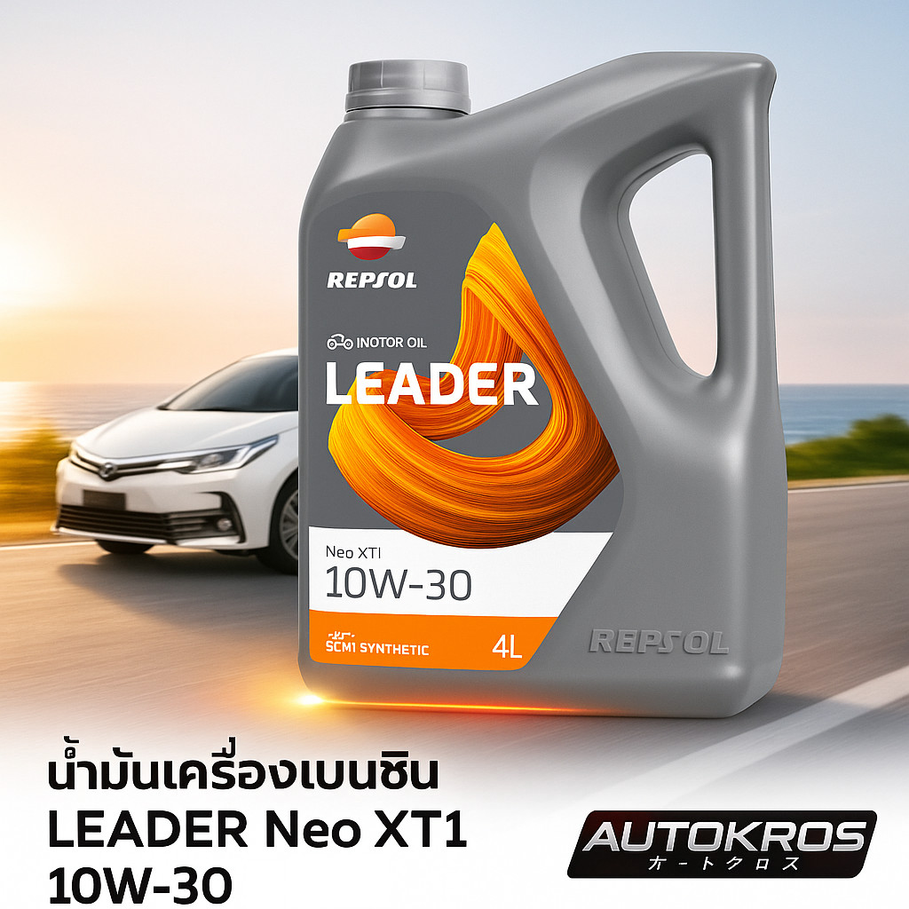 REPSOL น้ำมันเครื่องเบนซิน LEADER Neo XT1 10W-30 4 ลิตร กึ่งสังเคราะห์ ...