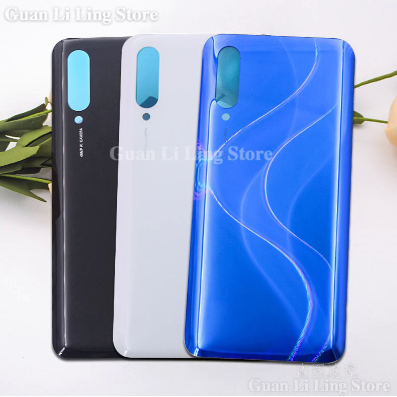 ใหม่สําหรับ Xiaomi Mi A3 CC9E ฝาหลังแบตเตอรี่ Mi 9 Lite CC9 แบตเตอรี่ด้านหลังแผงประตูกระจกกรณี ...