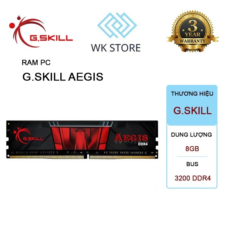 G.skill Aegis DDR4 8GB แรม | Ddr4 | 3200เมกะเฮิรตซ์ | ใหม่ BH 36T | Shopee Thailand