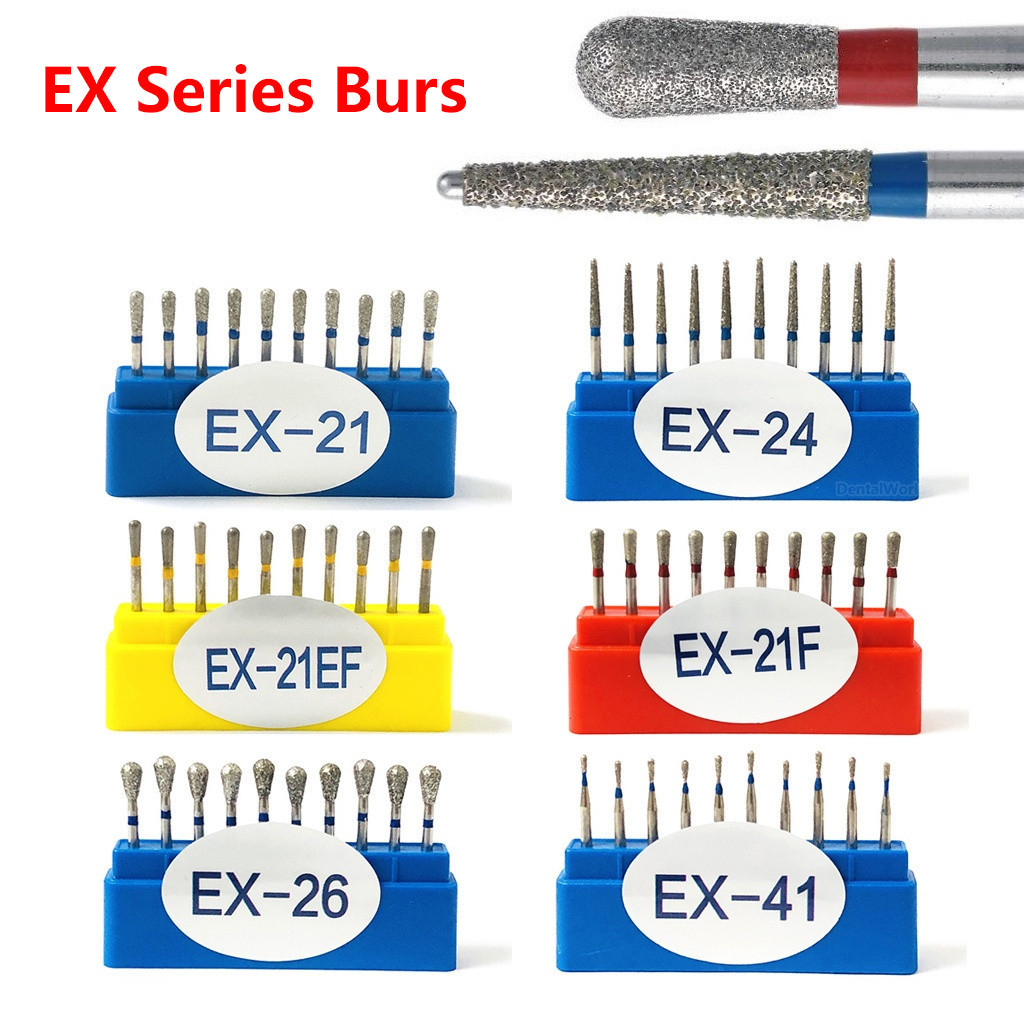 10 ชิ้น EX Series Diamond Bur Resto Bur Prostho Bur FG สําหรับ ...