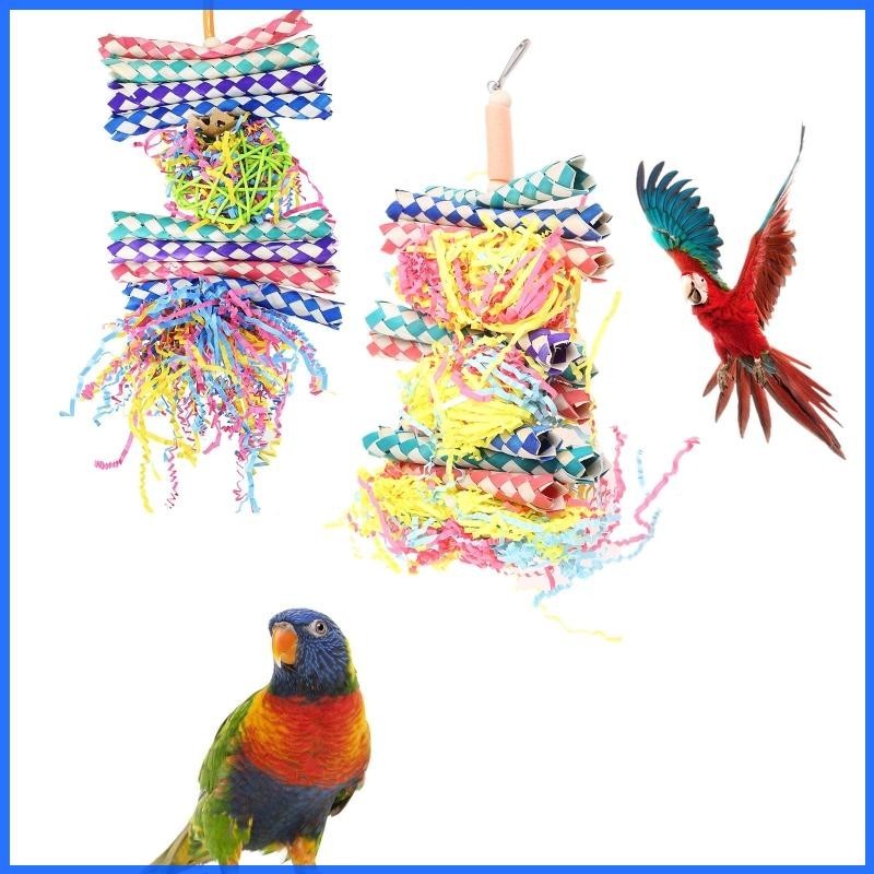 Con Bird Shredding Foraging Toys ของเล่น Parakeet Chewing Hanging Bird ...