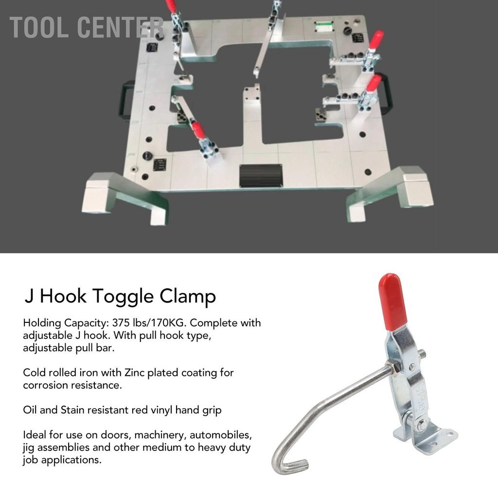 Tool Center J Hook Type Toggle Clamp Quick Holding Draw Latch Action ...