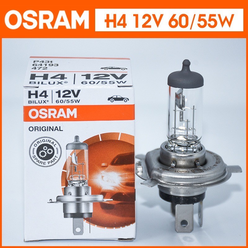 1 PC Origin Osram H4 12V 60/55W /1000/90W 24V 75/70W ไฟหน้าหลอดไฟฮาโลเ ...