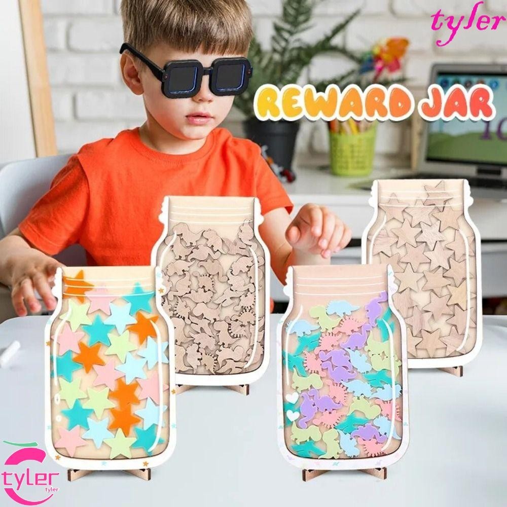 Tyler Positive Behavor Rewards Jar, ไม้การ์ตูนเด็ก Star Reward Jars ...
