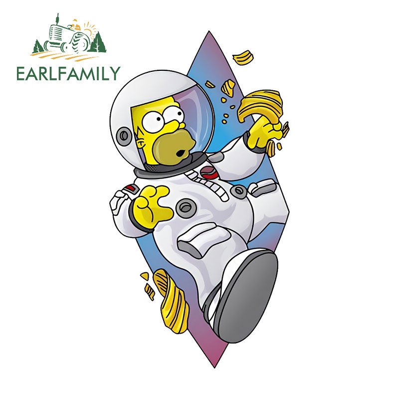 Earlfamily 13 ซม.S Simpsons Space Suit สติกเกอร์รถบุคลิกภาพ Windows ...