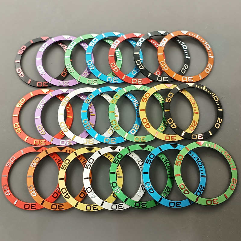 Pkj 38 มม.เอียงอลูมิเนียม Bezel ใส่เหมาะกับ SKX007 SKX009 SRPD GMT SUB ...