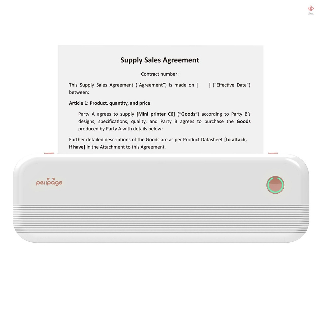 Peripage Android Ios เครื่องพิมพ์ไร้สาย P40 A4 แบบพกพา A5 แฟ้มกระดาษภาพ ...