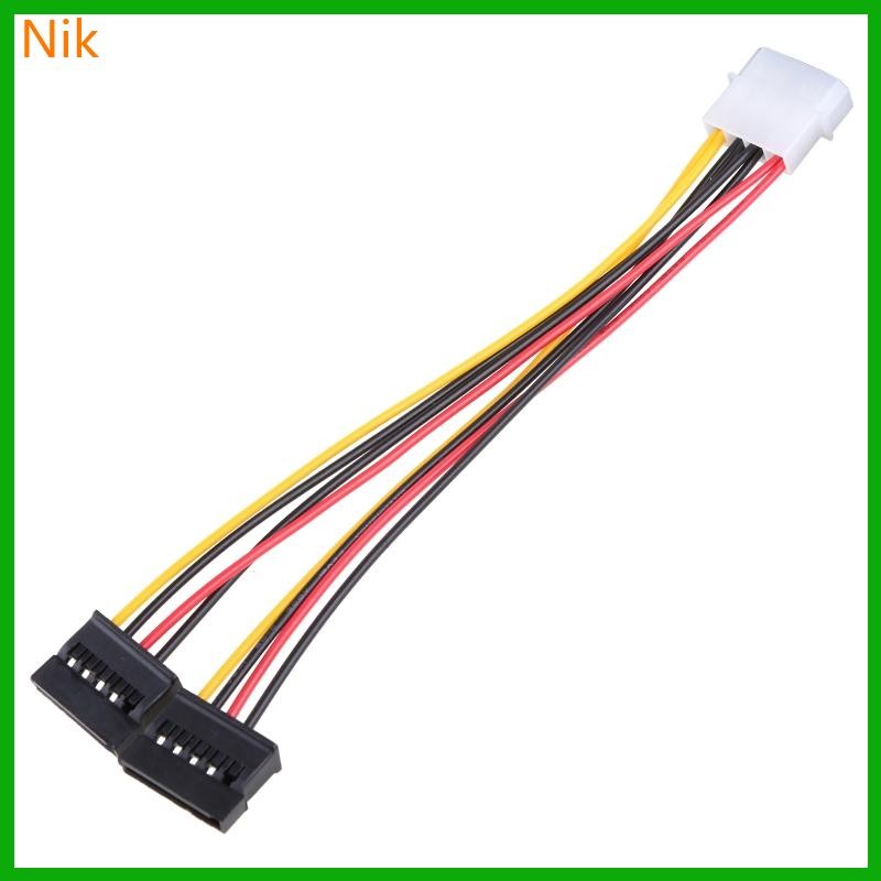 บ. ๊ลค.ศ. 4 Pin IDE Molex ถึง 2 Serial Hard Drive Power Supply 4P ...