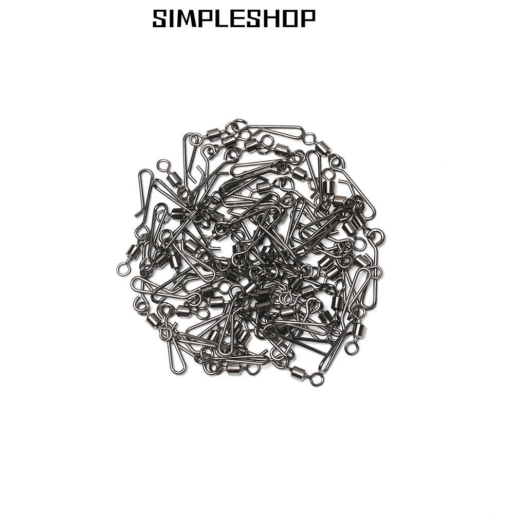 SIMPLESHOP Fishing Snap Connector สแตนเลส ความแข็งแรงสูง 50 ชิ้น ขนาด 2 ถึง 10# | Shopee Thailand