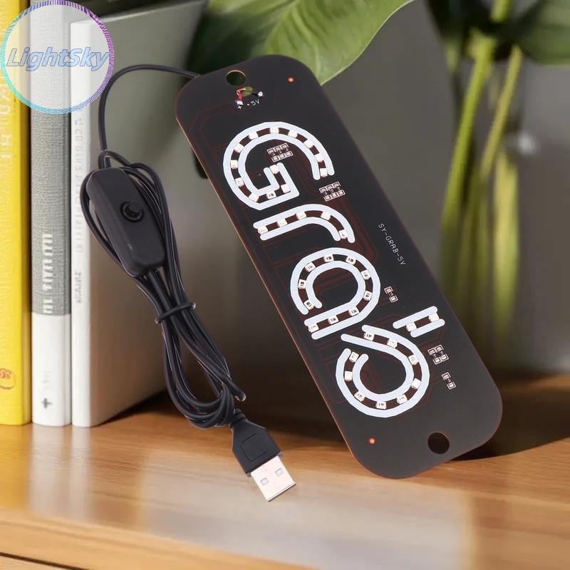 LightSky 1 ชิ้นรถไฟสัญญาณ GRAB สัญญาณ LED Beacon Taxi แผงกระจกแสงสี ...
