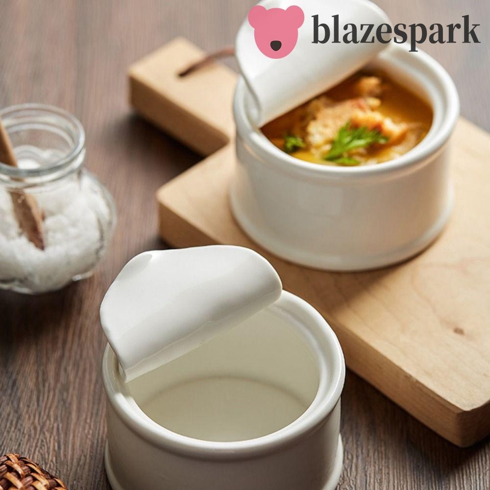 BLAZESPARK ชามขนม, ชามอบตกแต่งเซรามิก, พุดดิ้งหม้อสตูว์ขนาดเล็กสไตล์โมเดิร์นประณีตมัลติฟังก์ชั่น ...
