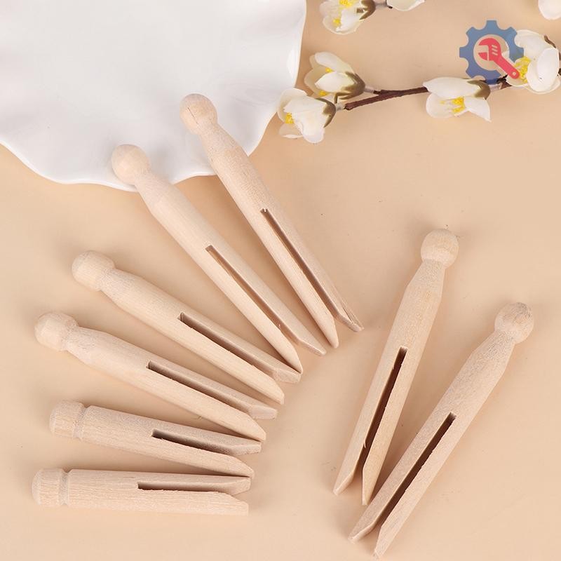 [GEX] 5 ชิ้นไม้ดอลลี่เพคแบบดั้งเดิมดอลลี่สไตล์ไม้หมุดเสื้อผ้าหมุดหมุดคลิป [TH] | Shopee Thailand