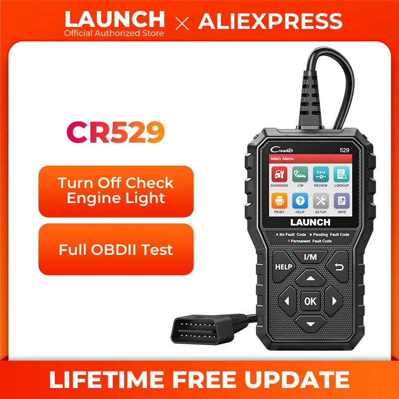 LAUNCH Creader 529 OBD2 เครื่องสแกนเนอร์เครื่องมือวินิจฉัยรถยนต์ OBDII Scan DIY เครื่องอ่านรหัส ...