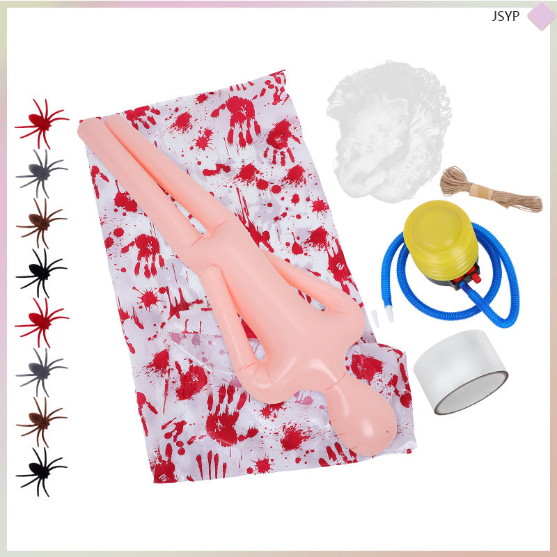 ฮาโลวีน Corpse Props แมงมุมกลางแจ้งน่ากลัวแขวน Inflatable ตกแต่ง Creepy ...