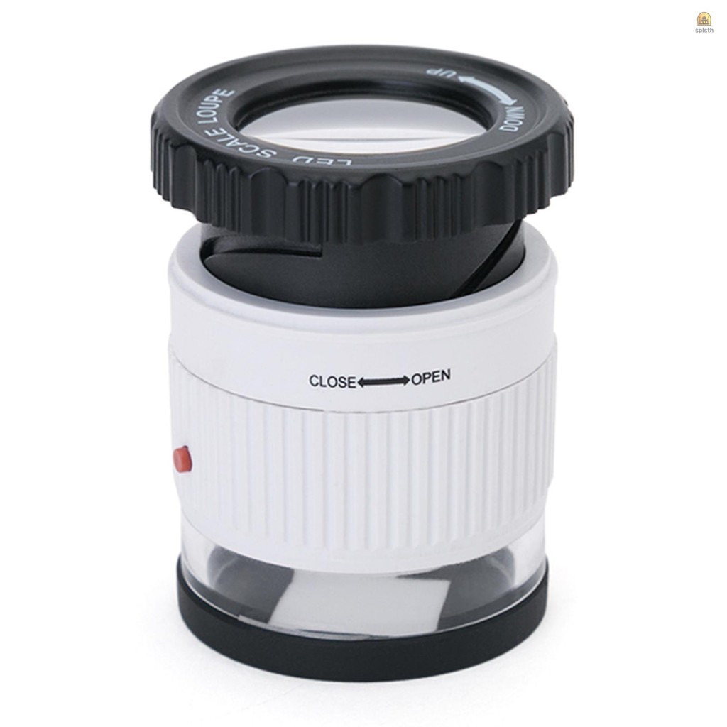 Led Scale Loupe 30X แว่นขยายขยายแบบปรับได้โลหะประเภทกระจกพร้อมสเกลขนาด ...