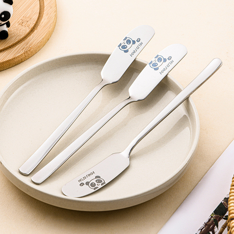 มีดเนยสแตนเลส304ตระกูลหมีมีดทาเนยแยมด้ามยาวสไตล์เกาหลีมีดทาครีมหนา3 m6o ...