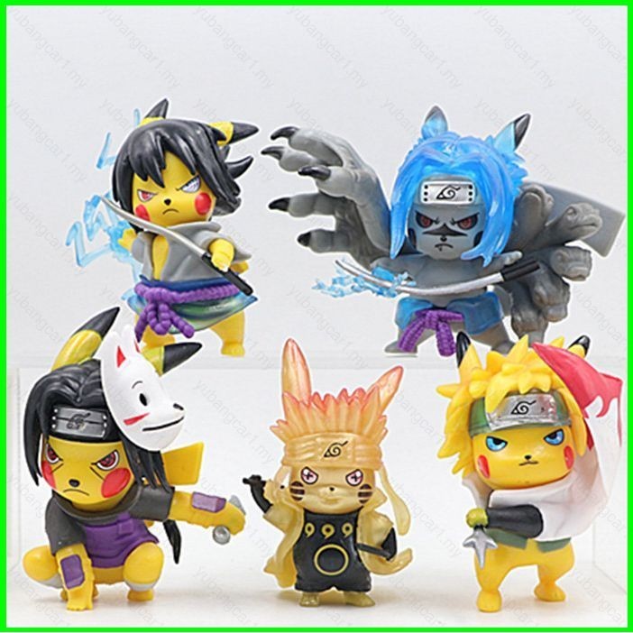 Yb 5 ชิ้น 6 ชิ้น Pikachu Action Figure ชุดกีฬา cos NARUTO และ crayon ...
