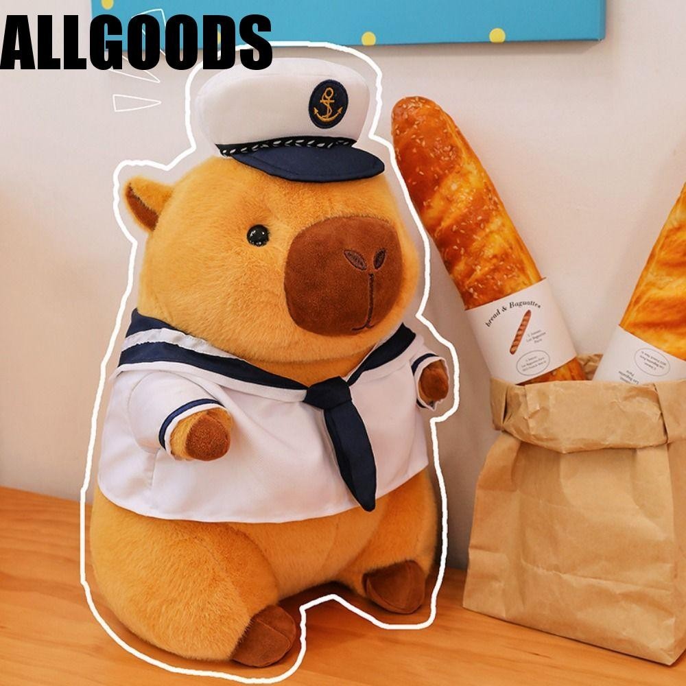 Allgoods Navy Sailor Capybara ตุ๊กตา, การ์ตูน Capybara รูปร่างจําลอง ...