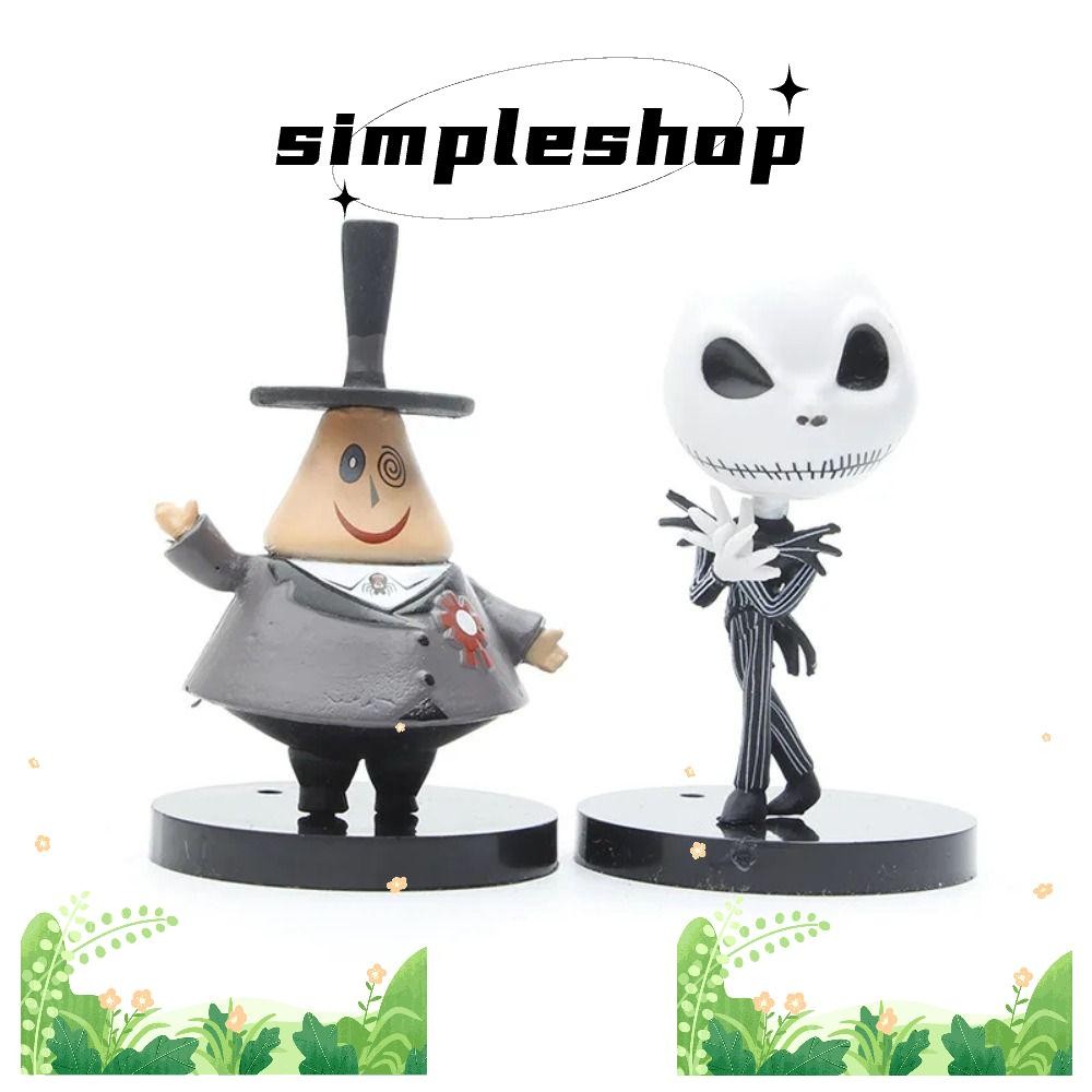 Simple 10 ชิ้น/เซ็ต Jack Skellington รูป, Kawaii The Nightmare ก่อน ...
