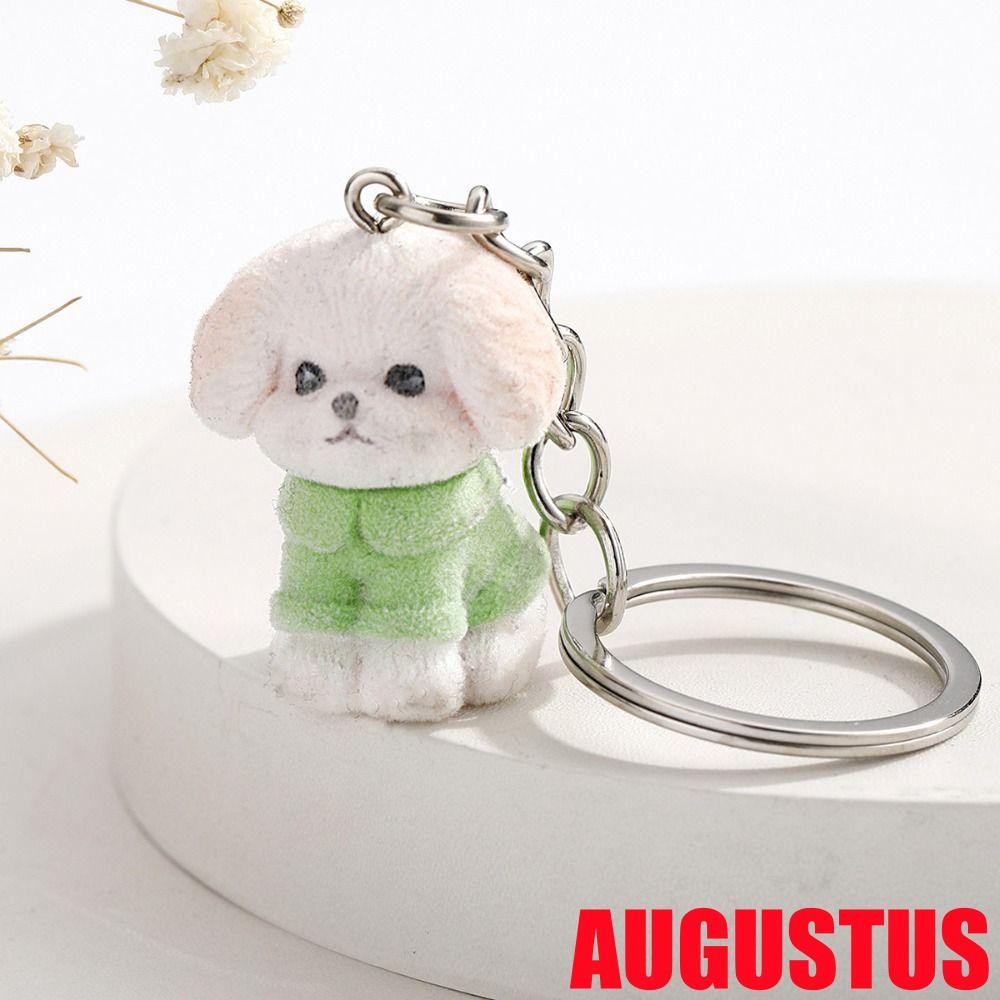 Augustus Flocking พวงกุญแจแมว, 3D Cat Flocking Fuzzy พวงกุญแจแมว, พวง ...