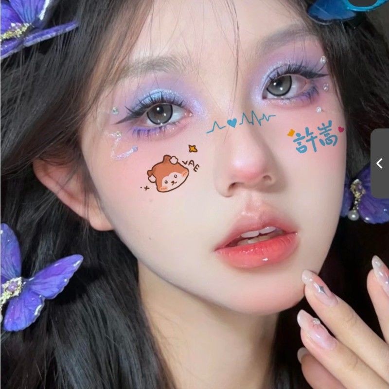 X Xu Song สติ๊กเกอร์รอยสัก 4 Breath Wild Concert Face Stickers VAE Fan ...