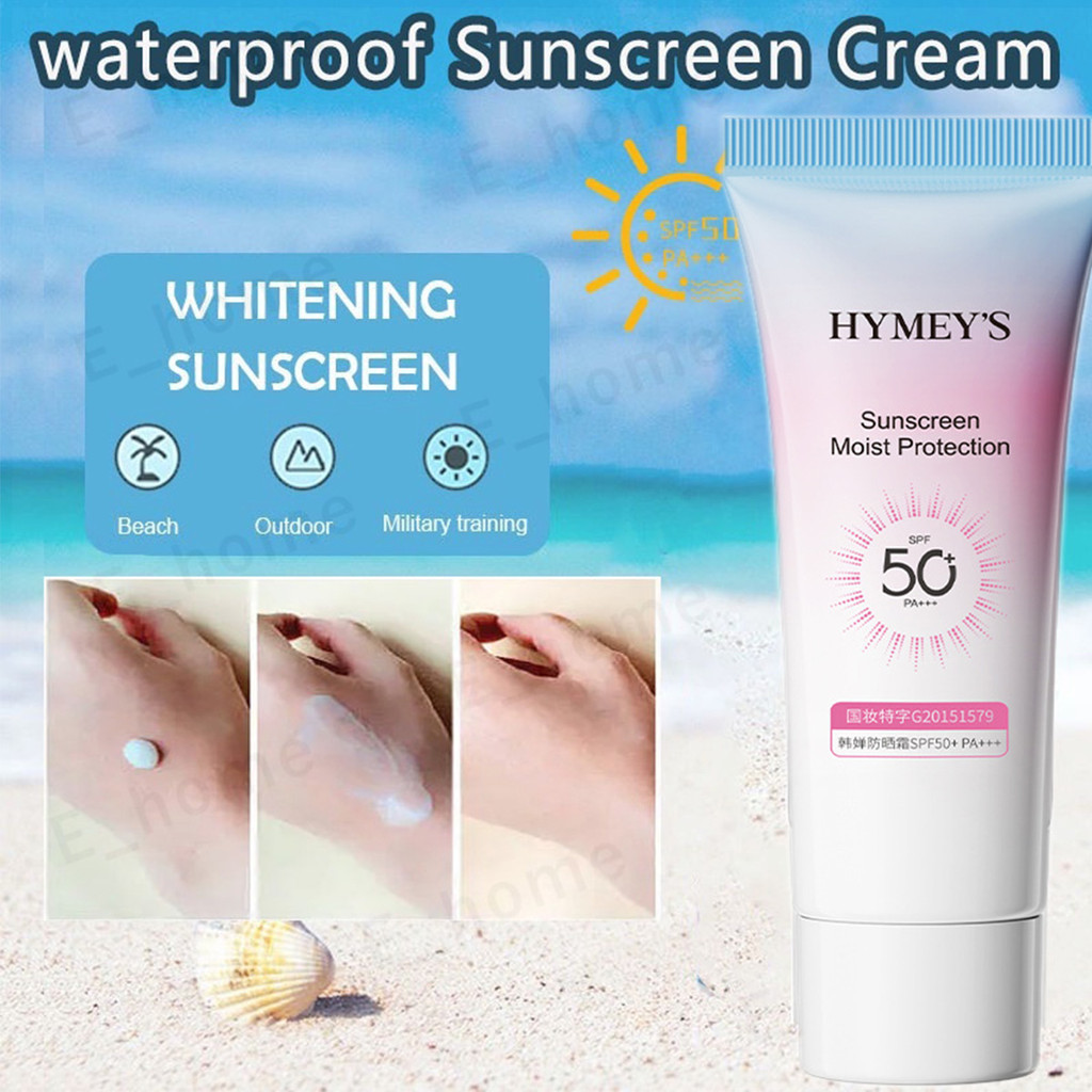 Hymeys Anti UVA UVB SPF50+ PA+++ ครีมกันแดด Moist Protection Refreshing Non-Greasy 30g | Shopee ...
