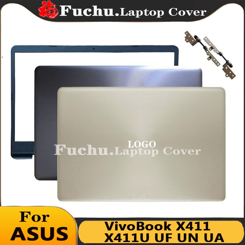 ใหม่ Gold GreyBlue แล็ปท็อป Non-Touch LCD ด้านหลัง/บานพับสําหรับ ASUS VivoBook X411 X411U UF UN ...