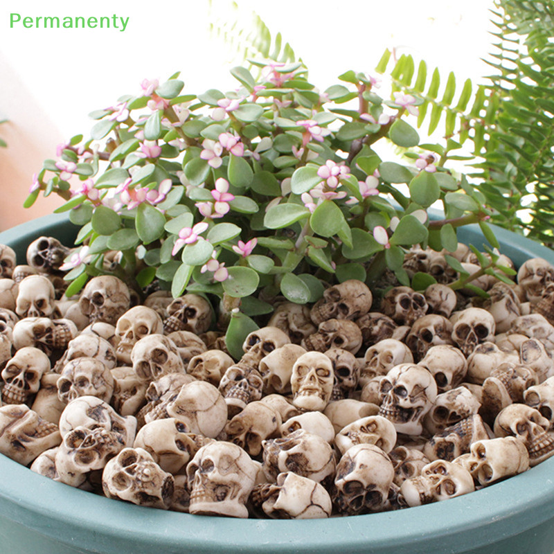 Permanenty 20pcs Mini Skulls ฮาโลวีนตกแต่งสวน Courtyard เครื่องประดับ ...