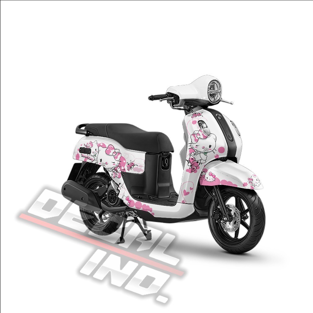008 Yamaha Fazzio Full Body Decal Sticker- Yamaha Fazzio HELLO KITTY ...