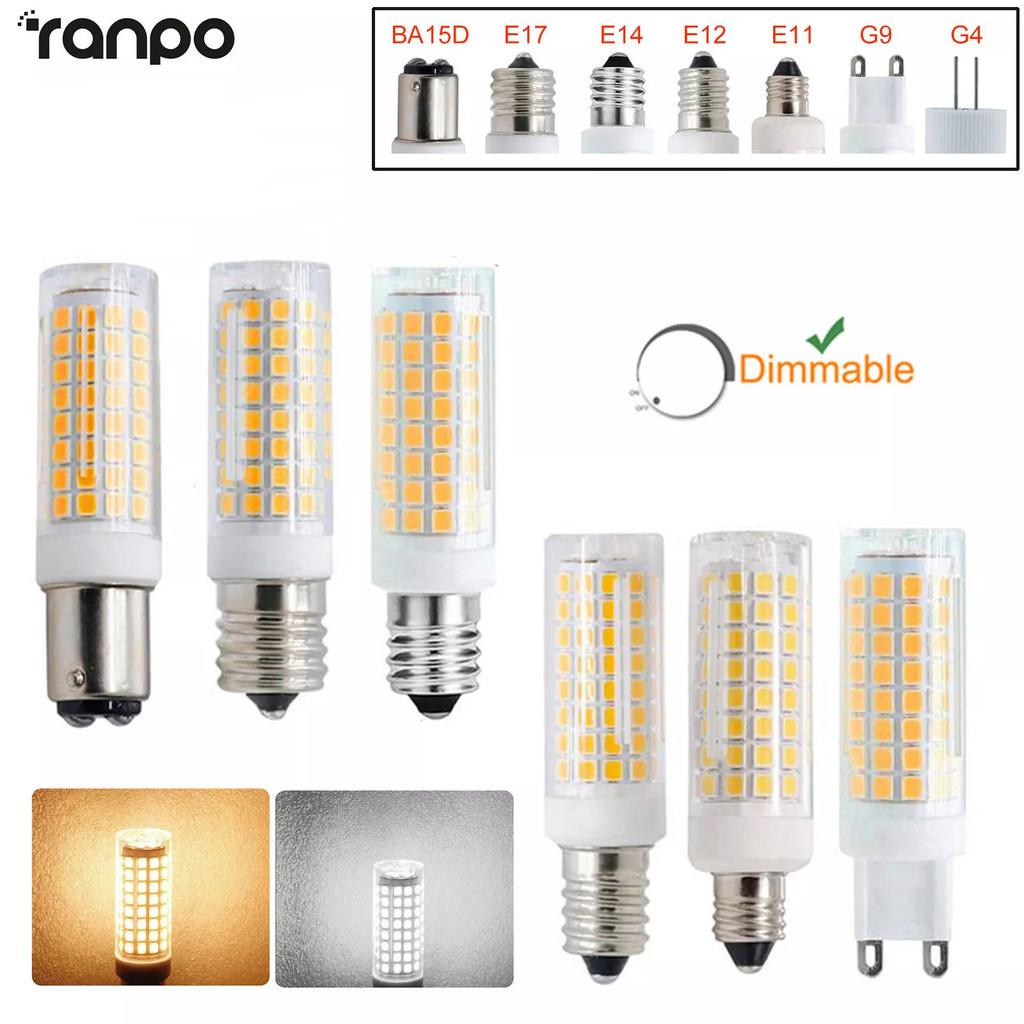 12w Led ข้าวโพดหลอดไฟ E11 E12 E17 Ba15D หลอดไฟหรี่แสงได้ 220V 230V 6000K 3000K Mini 360 Beam ...