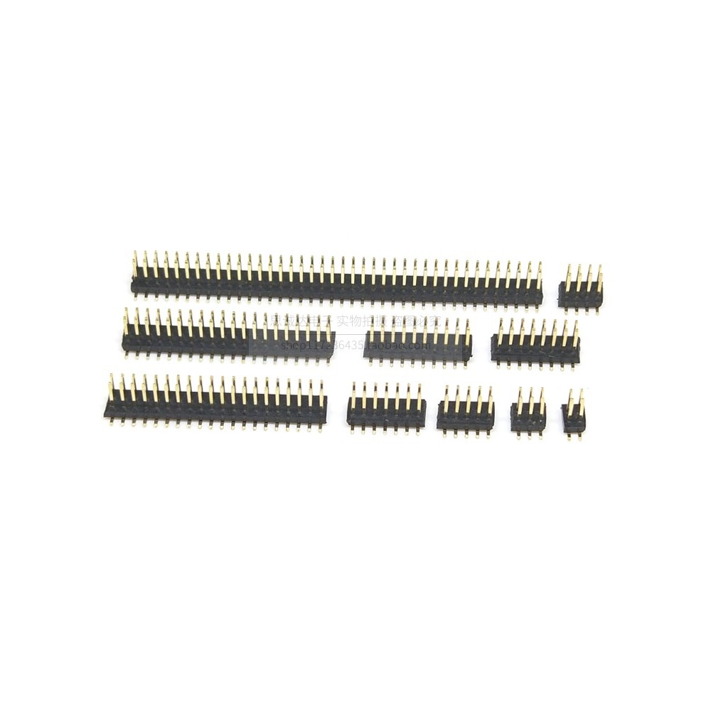 Spacing 1.27MM Double Pin Vertical Patch Pin Header 2 * 3/4/5/6/8/10/12 ...