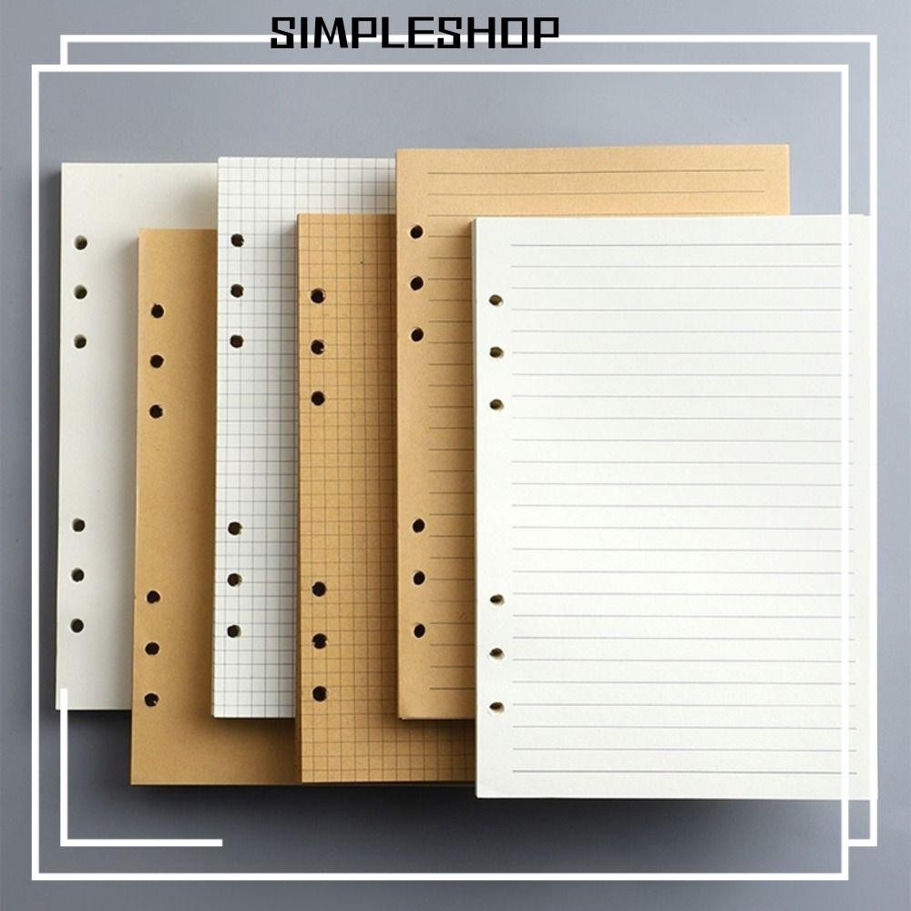 SIMPLESHOP 80Sheets Notebook Refill Paper, Kraft Paper A5/A6/A7 Loose ...