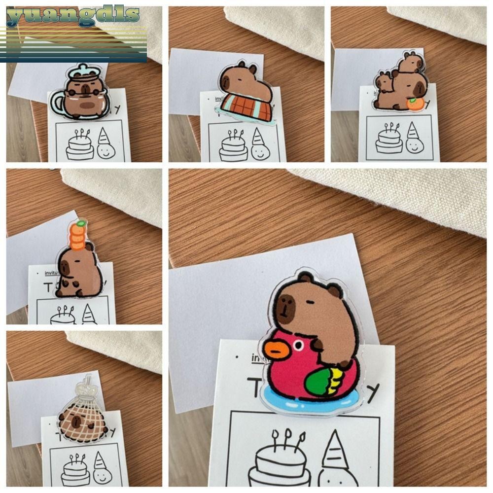YUANG Capybara PP Clip, คลิปโน้ตของขวัญเครื่องเขียน, นักเรียนคลิปกระดาษ ...